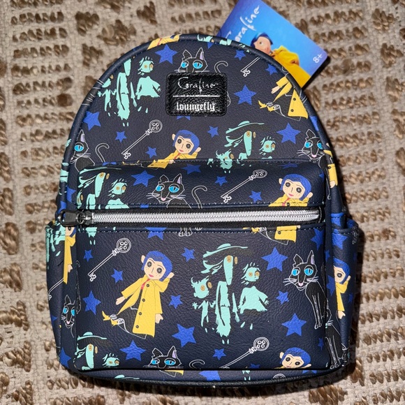 Loungefly | Accessories | Loungefly Black And Blue Whimsical Pattern ...